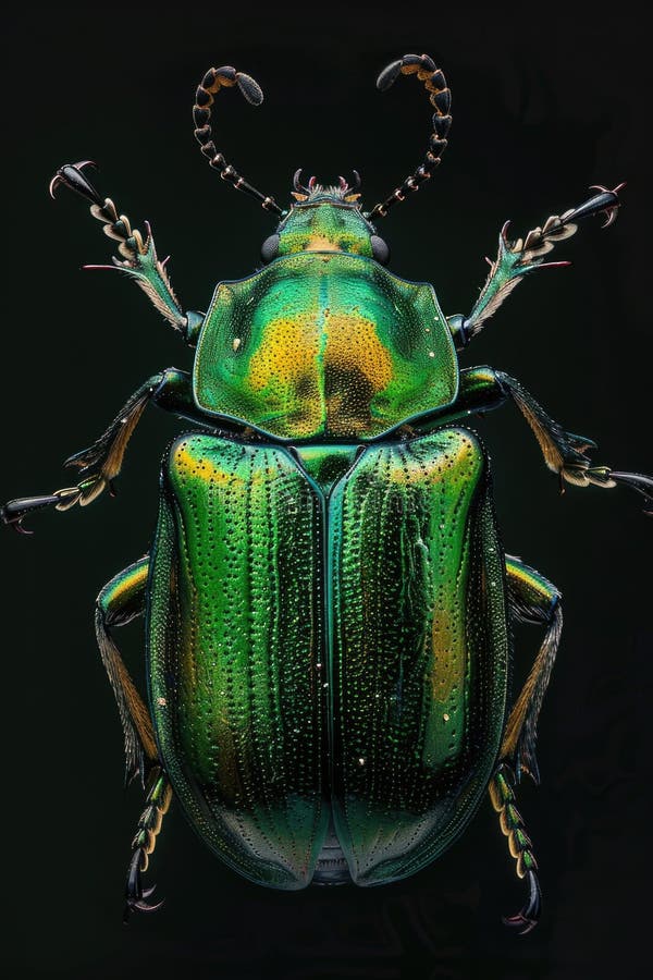 A Colorful Beetle on a Dark Background, Perfect for Nature-themed ...