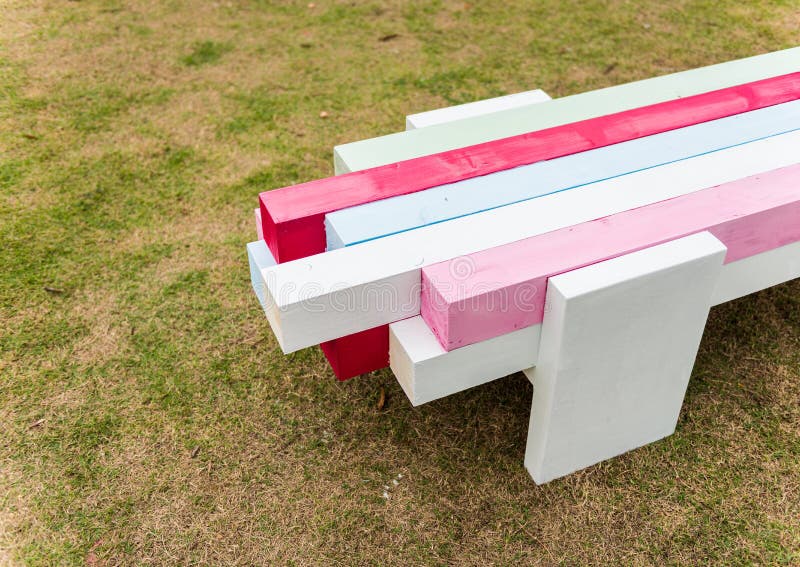 A colorful bench stock image. Image of white, corner - 35341575