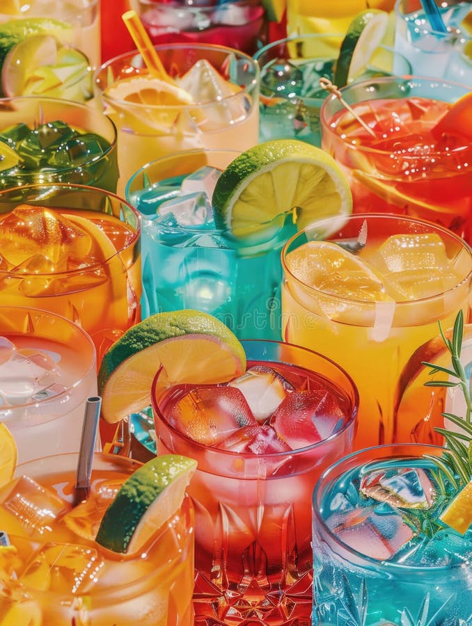 Colorful Beverages stock image. Image of beverages, cocktails - 372172003