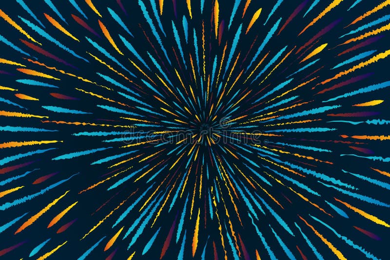 Abstract Circular Speed Geometric Background. Light Rays. Neon Stock ...