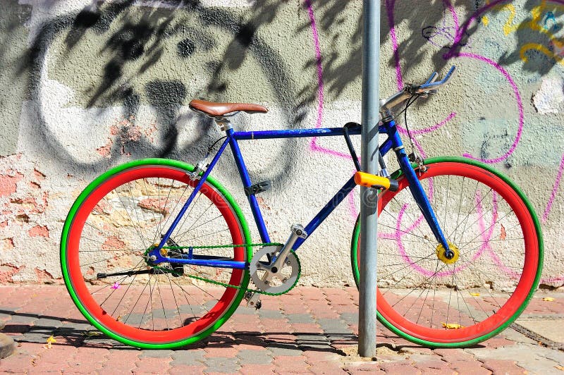 Colorful bicycle stock image. Image of antique, ecological - 45052441