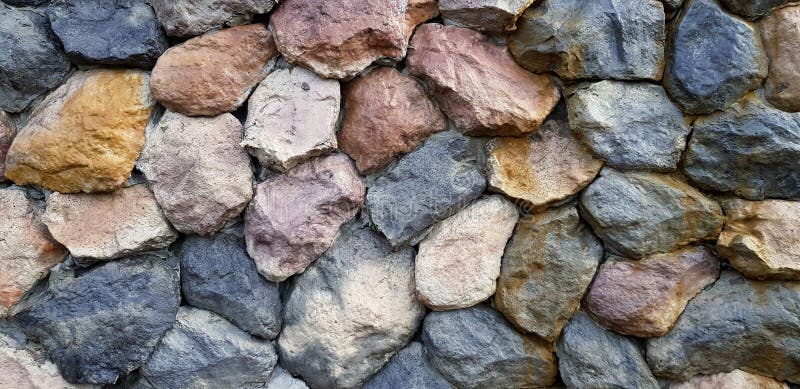 Colorful of Big Rock or Stone Wall for Background Stock Image - Image ...