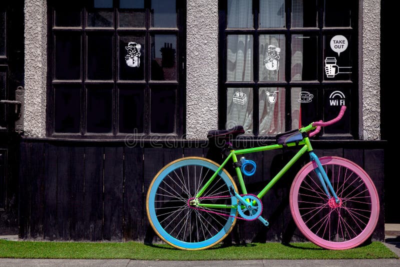 Colorful old bike stock photo. Image of nature, grunge - 12241052