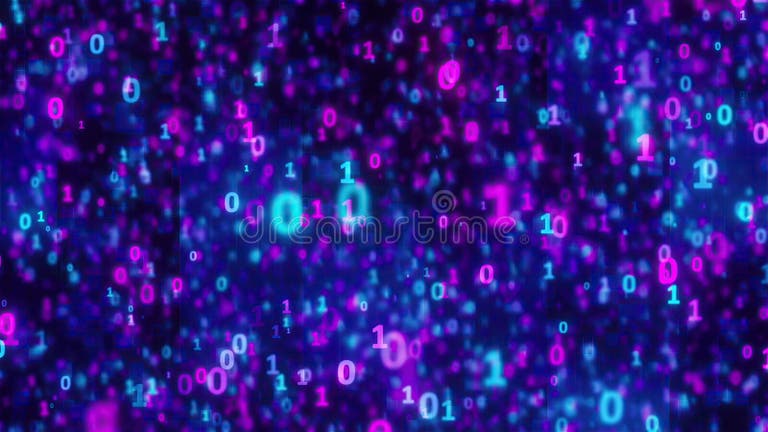 Colorful binary code stock illustration. Illustration of computer ...