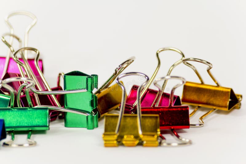 Colorful binder clips stock image. Image of colorful - 58375259