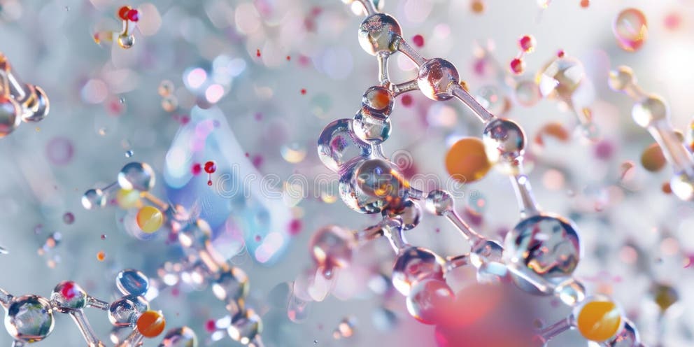 Colorful Bio-Molecules stock image. Image of innovative - 371607251