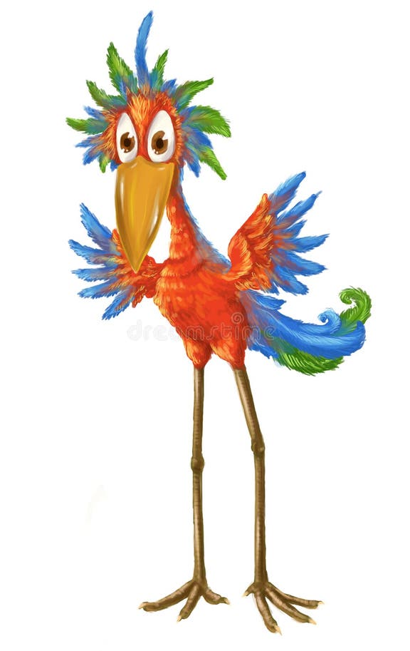 Cartoon Funny Bird Long Legs Stock Illustrations – 343 Cartoon Funny ...