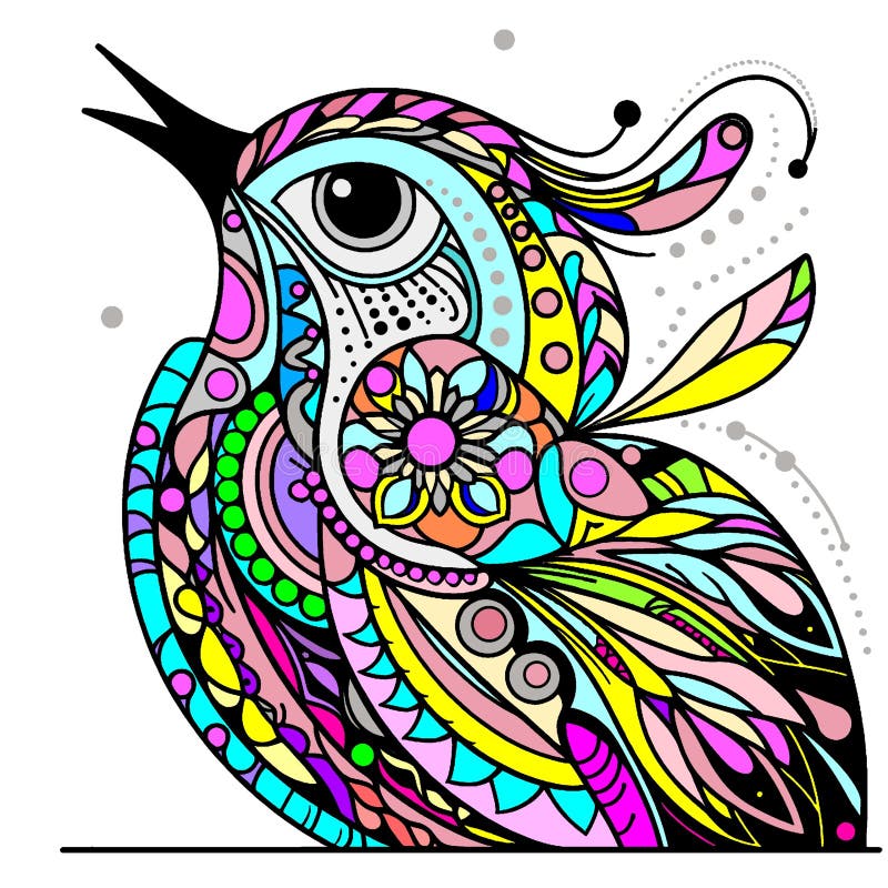 A Colorful Bird Art Pictures Stock Photo - Image of bird, adorable ...