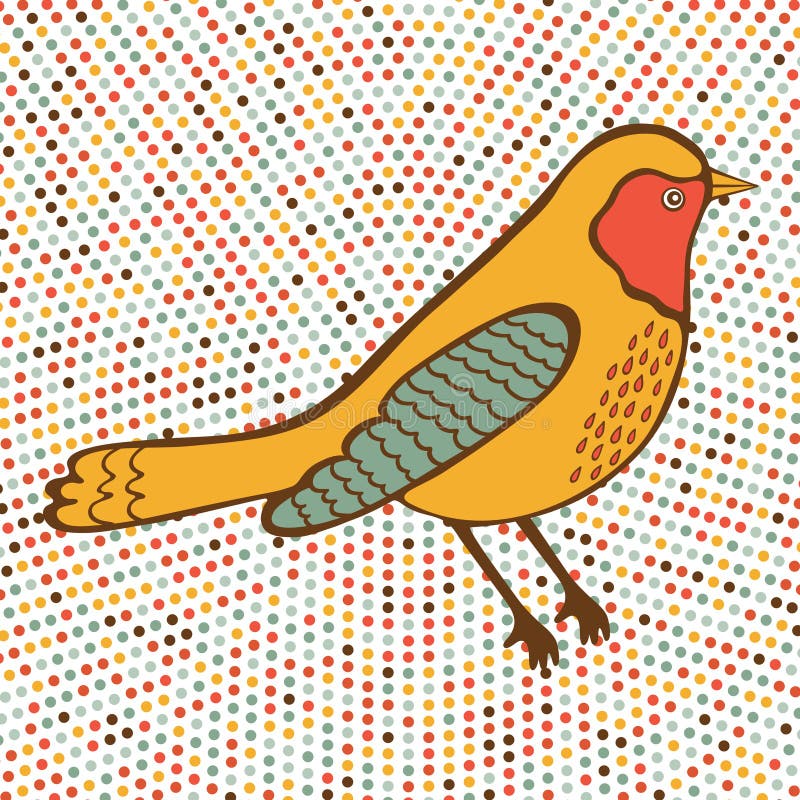 Colorful bird stock vector. Illustration of color, branch - 49035532