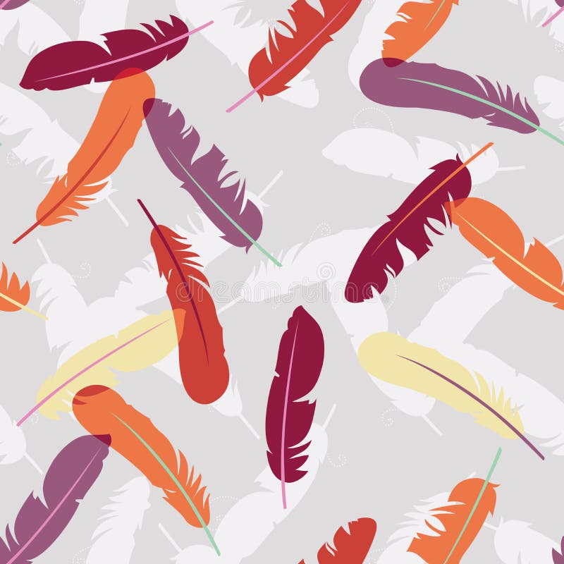 Colorful Falling Feathers Stock Illustrations – 274 Colorful Falling ...