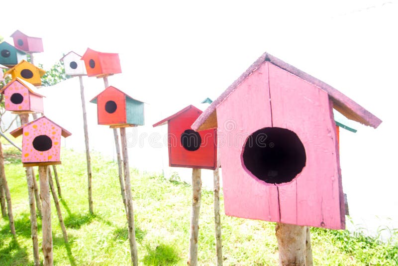 Colorful bird house stock photo. Image of horizontal - 58285636