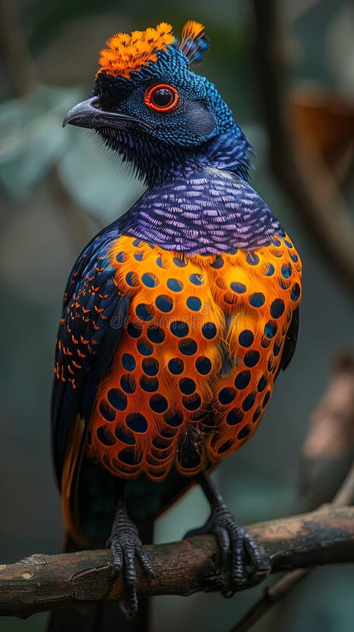 Colorful Bird with Intricate Feather Patterns. Generative AI. Stock ...