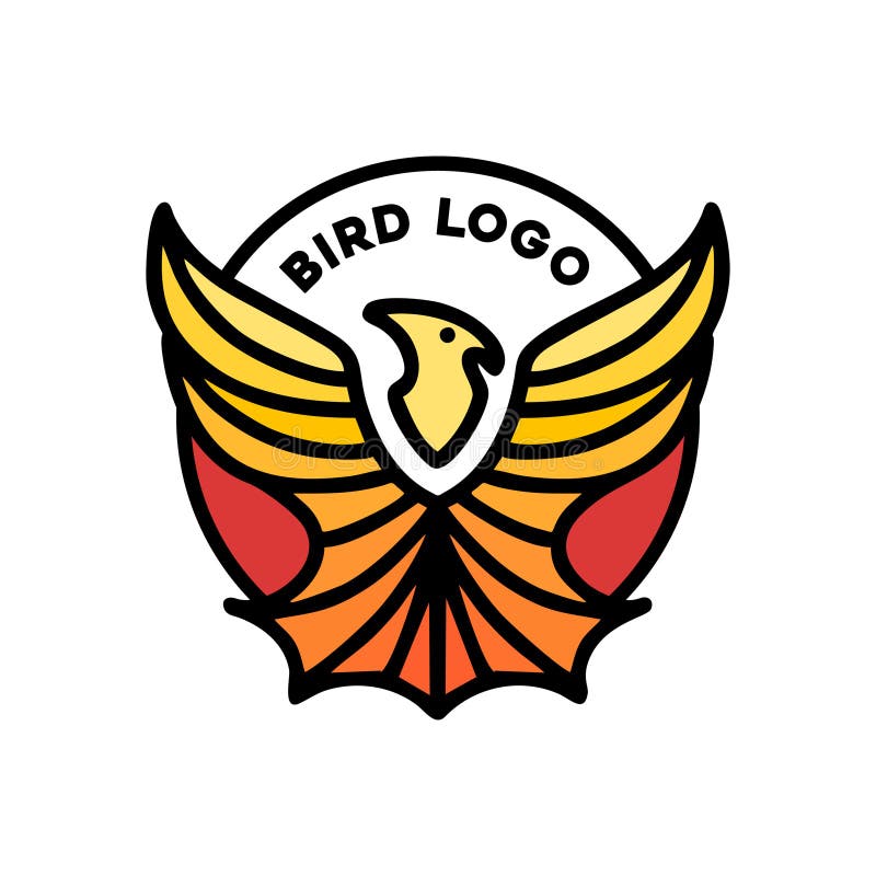 Colorful Bird Logo Vector Design Illustration Emblem Stock Vector ...