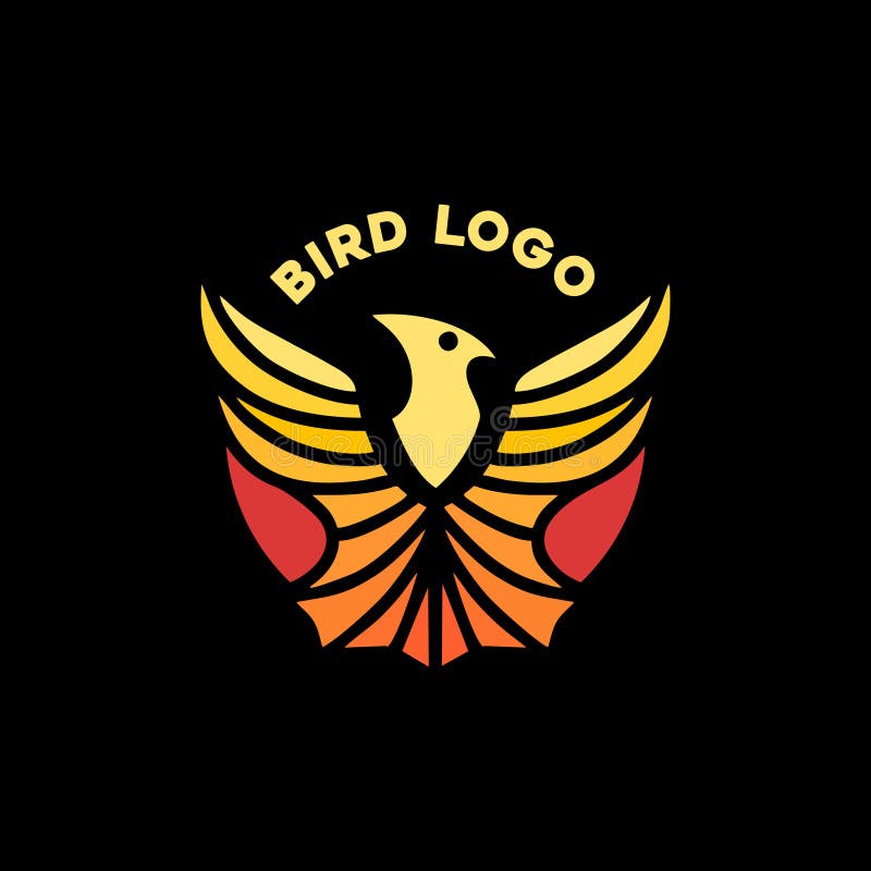 Colorful Bird Logo Vector Design Illustration Emblem Stock Vector ...