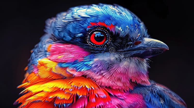 Colorful Bird Printout stock illustration. Illustration of animated ...