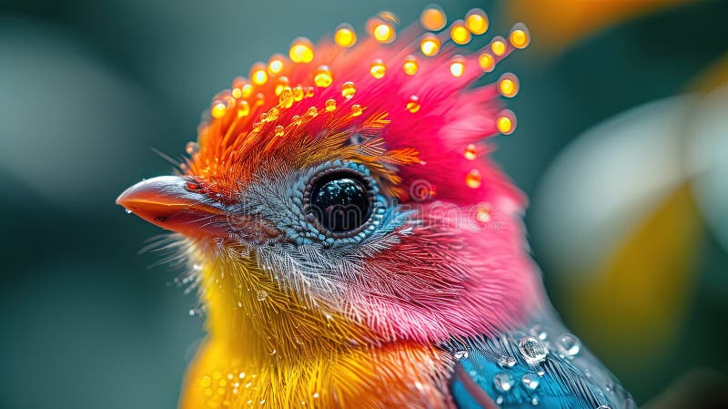 Colorful Bird Printout stock illustration. Illustration of parrot ...