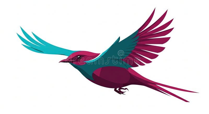 Colorful Birds in Flight Showcasing Dynamic Wing Patterns Stock ...