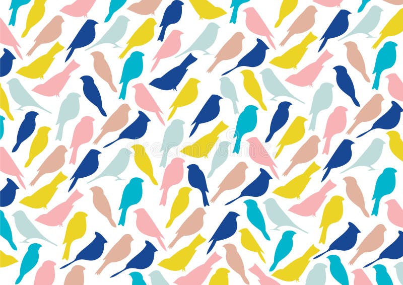 Colorful birds pattern stock vector. Illustration of pattern - 86242463