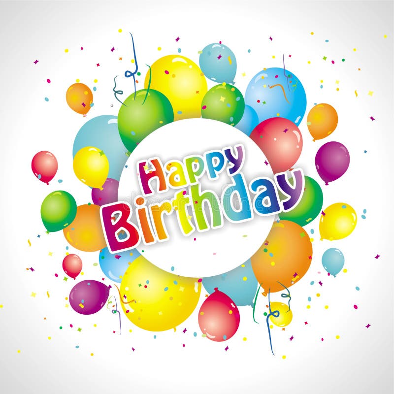 Colorful Birthday Background Stock Vector - Illustration of greeting ...
