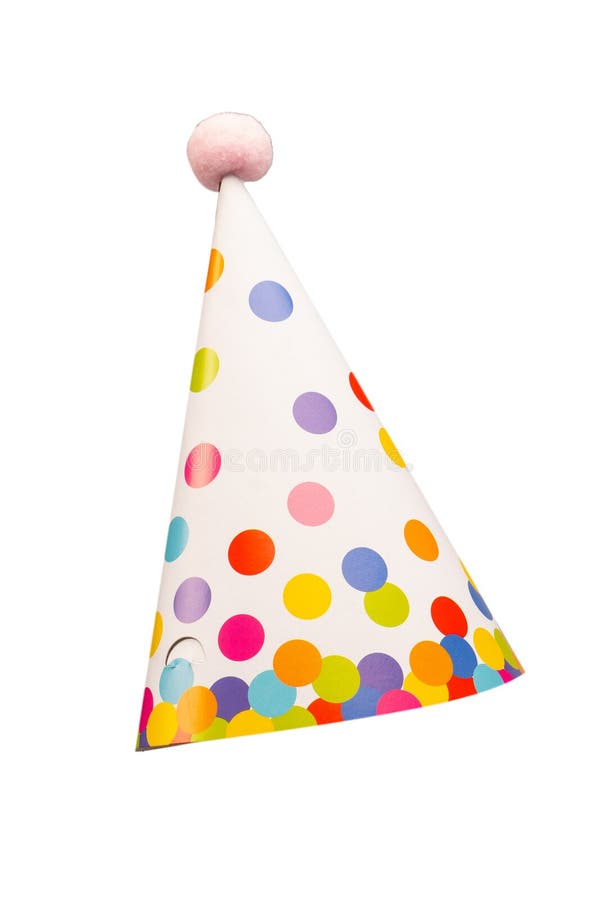 Colorful Birthday Cap Isolated on White Background Stock Image - Image ...