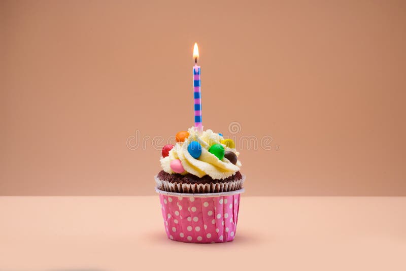 Colorful Birthday muffins stock photo. Image of food - 69268112