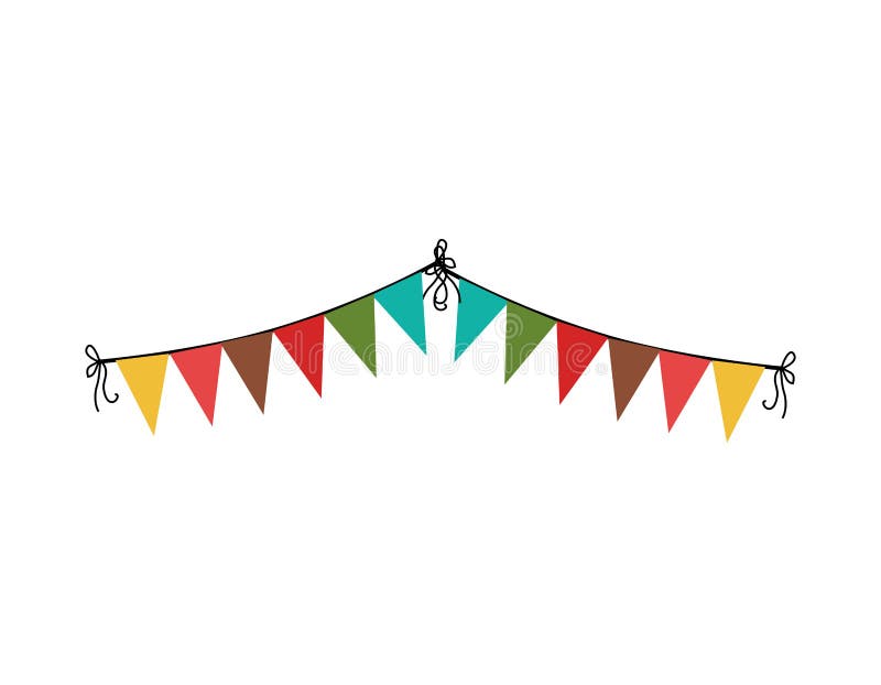 Colorful Birthday and Party Decoration Stock Vector - Illustration of ...