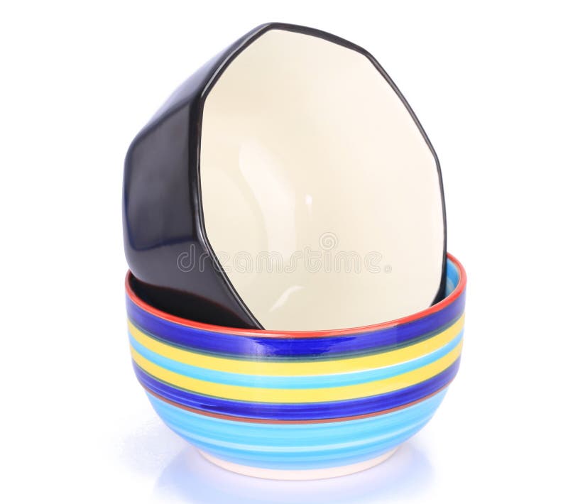 Colorful and Black Ceramic Bowl Stock Photo - Image of black ...
