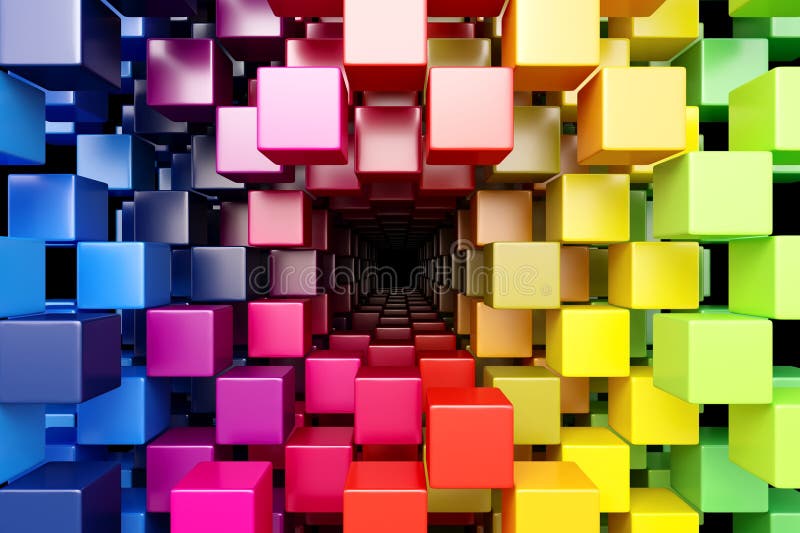 Colorful Black Hole Abstract Background Boxes 3D Stock Illustration ... Colorful Black Hole Abstract Background Boxes 3D Stock Illustration ...