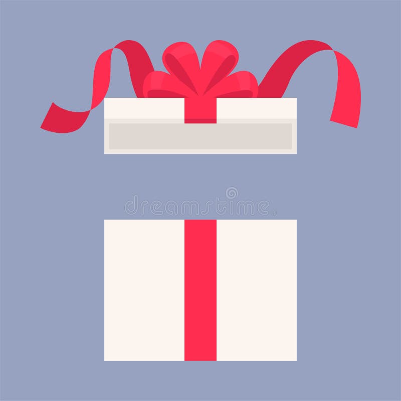 Colorful Blank Gift Box in Flat Design for Using As Banner Stock Vector ...