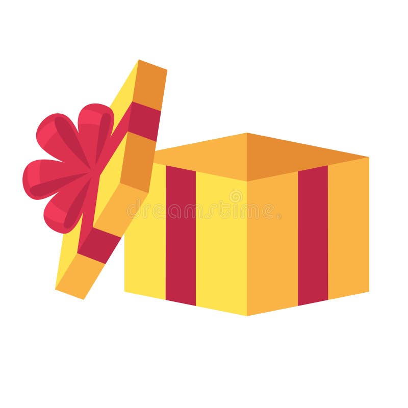 Colorful Blank Gift Box in Flat Design for Using As Banner Stock Vector ...