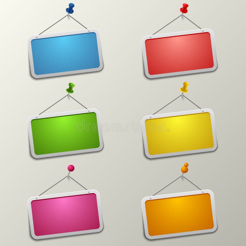 Set of Colorful Blank Round Labels in Your Pocket Stock Illustration ...