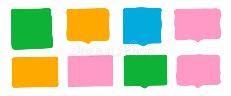 Colorful Blank Speech Bubbles Templates Design Elements Text Boxes ...