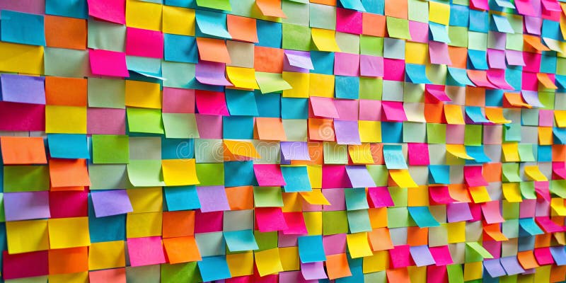 Colorful Blank Sticky Notes Background Empty Sticky Notepad Paper Copy ...