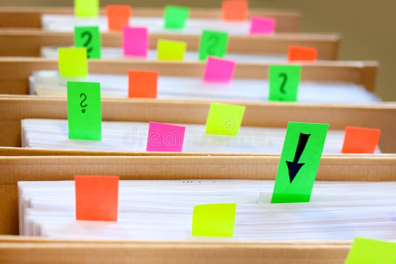 Colorful Blank Sticky Notes - Business Concept. Stock Image - Image of ...
