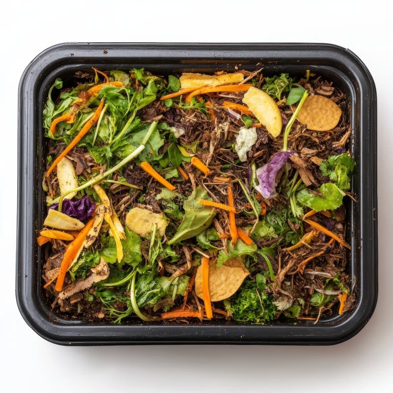 A Colorful Blend of Organic Vegetable Scraps in a Compost Bin for Green ...