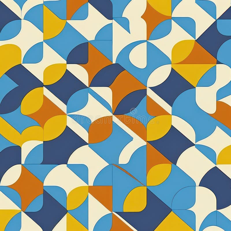 Colorful Block Pattern Tile for Creative Designs. Stock Illustration ...