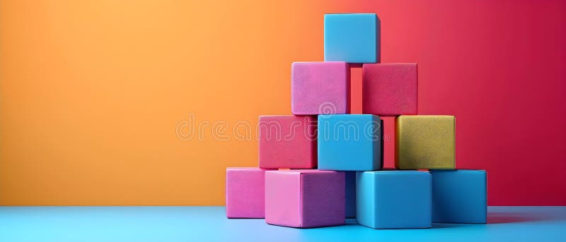 Colorful Block Pyramid for Simplified Goal Visualization. Concept Goal ...