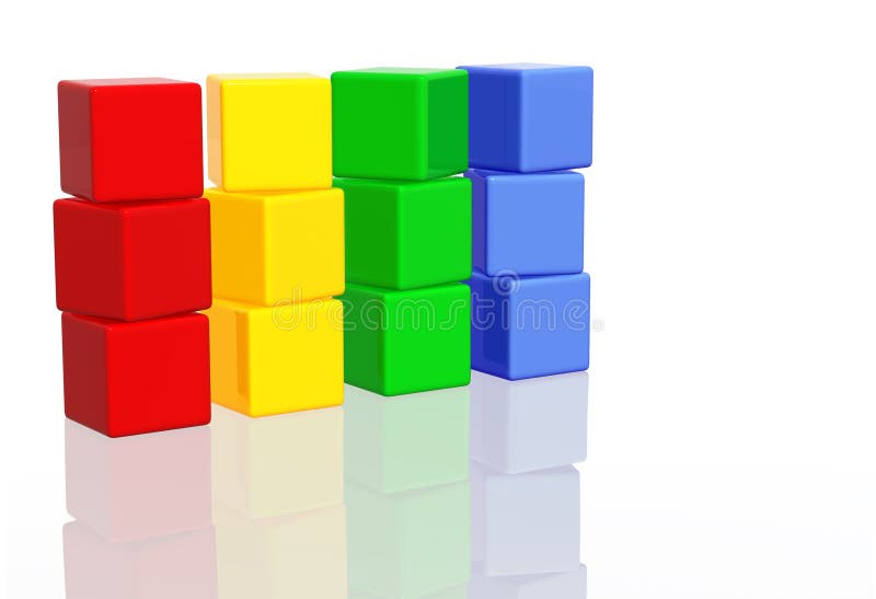 Colorful 3d Blocks Background Stock Vector - Illustration of fantasy ...