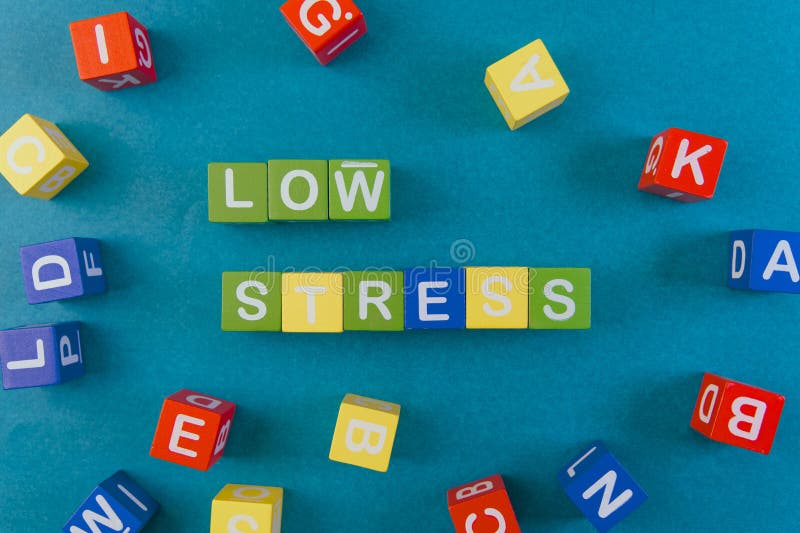 Colorful Blocks on Blue Low Stress Concept Stock Image - Image of focus ...