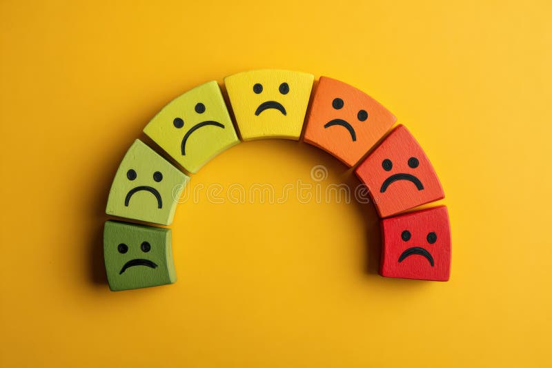 Emotional Wheel Showcasing a Gradient of Feelings with Faces Indicating ...