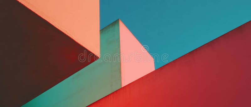 Colorful Blocks Demonstrating Sharp Edges and Contrasting Hues in a ...