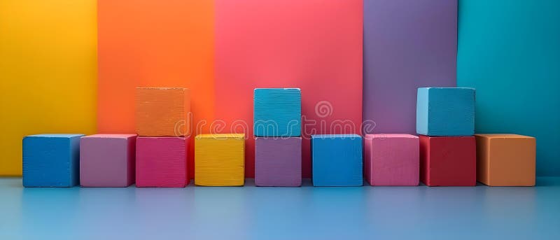 Concept Goal Setting, Progress Tracking, Colorful Blocks for Goal ...