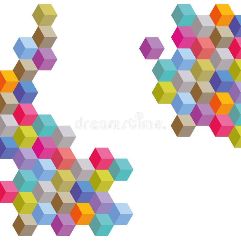 Colorful Blocks Illustration Stock Vector - Illustration of digital ...