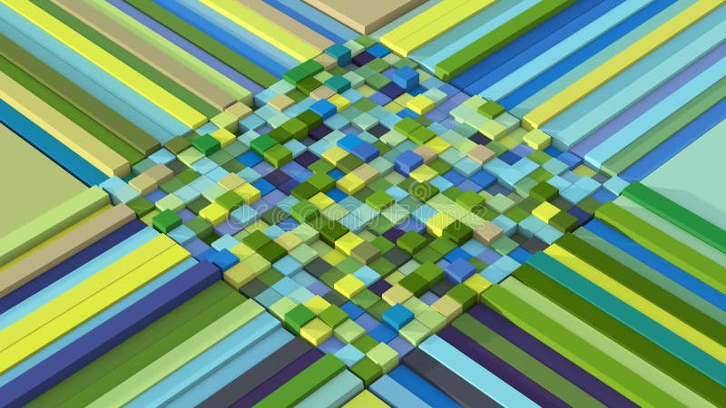 Colorful Blocks, Textured Surface. Abstract Animation, 3d Render Stock ...