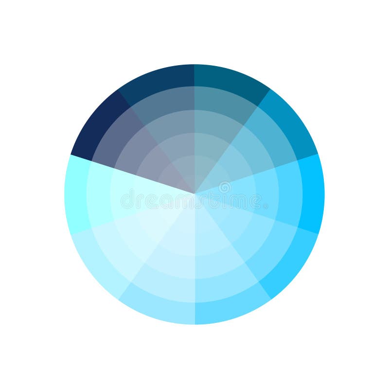 Colorful Blue Circular Palette Gradient. Rainbow Gradient. Vector ...
