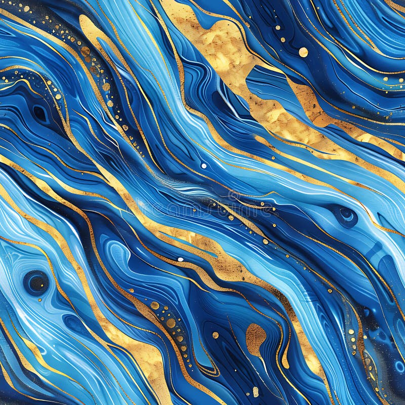 Colorful Blue and Gold Swirl Seamless Tile Stock Illustration ... Colorful Blue and Gold Swirl Seamless Tile Stock Illustration ...