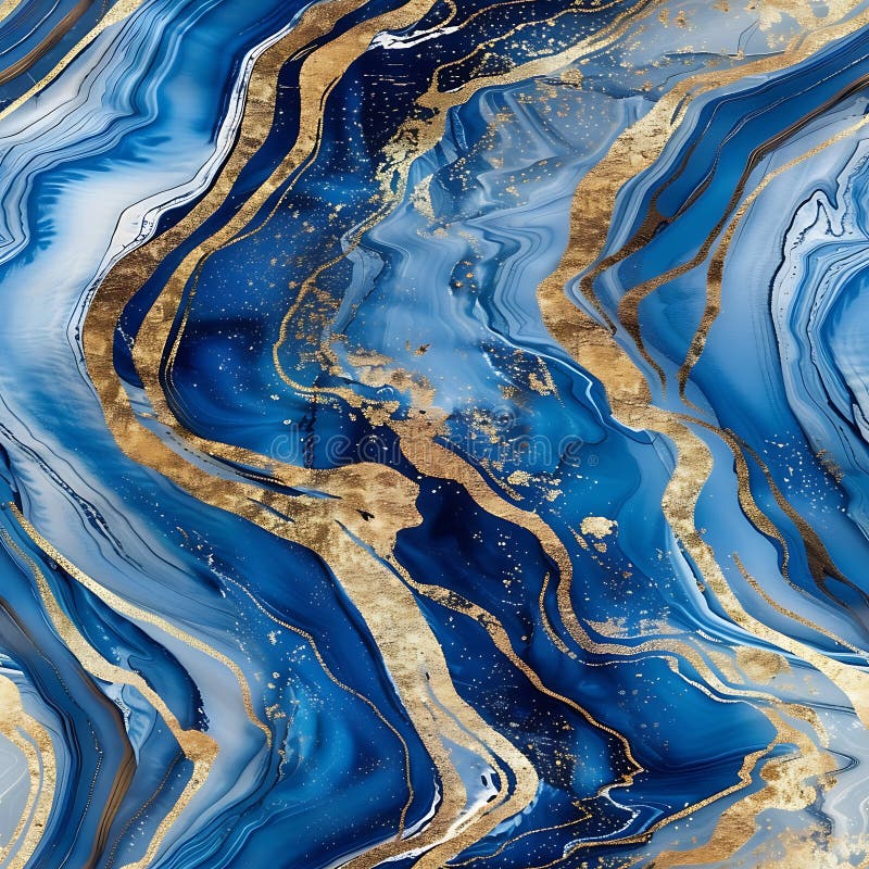 Colorful Blue and Gold Swirl Seamless Tile Stock Illustration ... Colorful Blue and Gold Swirl Seamless Tile Stock Illustration ...