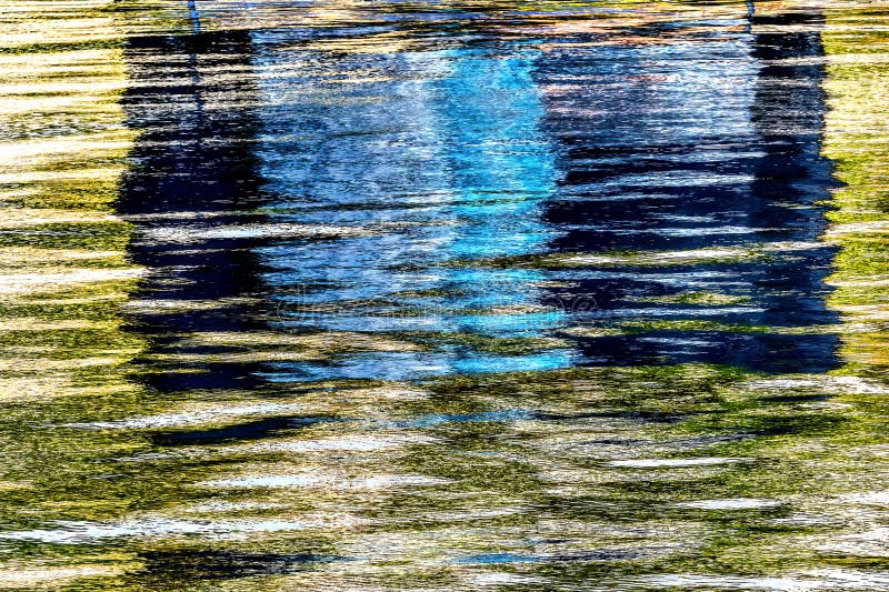 Colorful Blue Green Water Reflection Abstract Harbor Dartmouth Devon ...