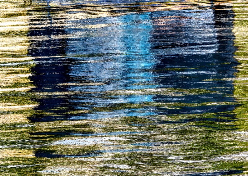 Colorful Blue Green Water Reflection Abstract Harbor Dartmouth Devon ...