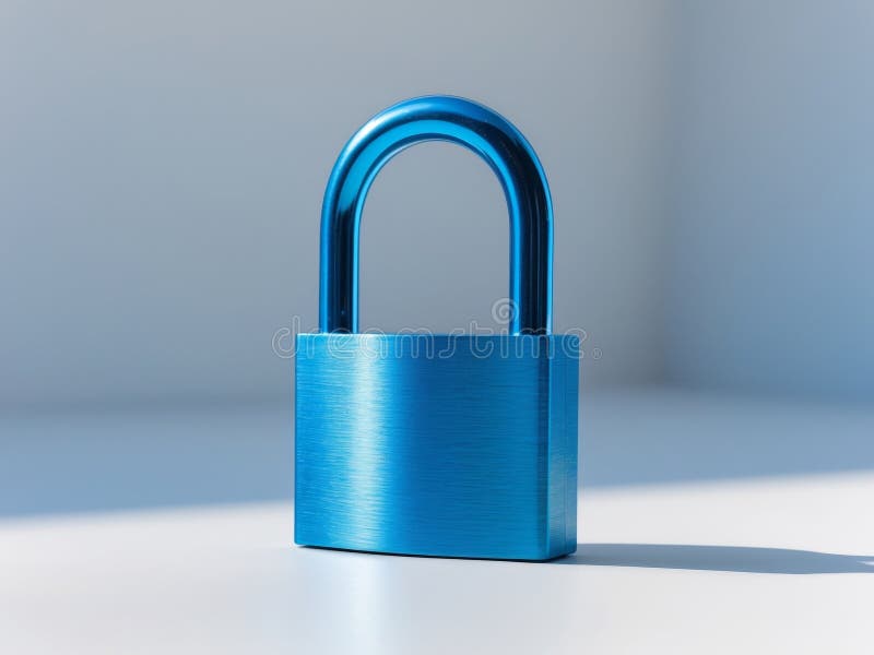Colorful Blue Padlock Symbolizing Security and Privacy in the Digital ...
